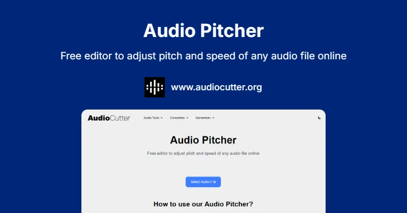 Free Online Audio Pitch and Speed Adjuster | Audio Pitcher