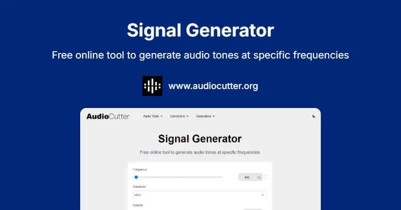 Professional Audio Signal Generator & Waveform Tool