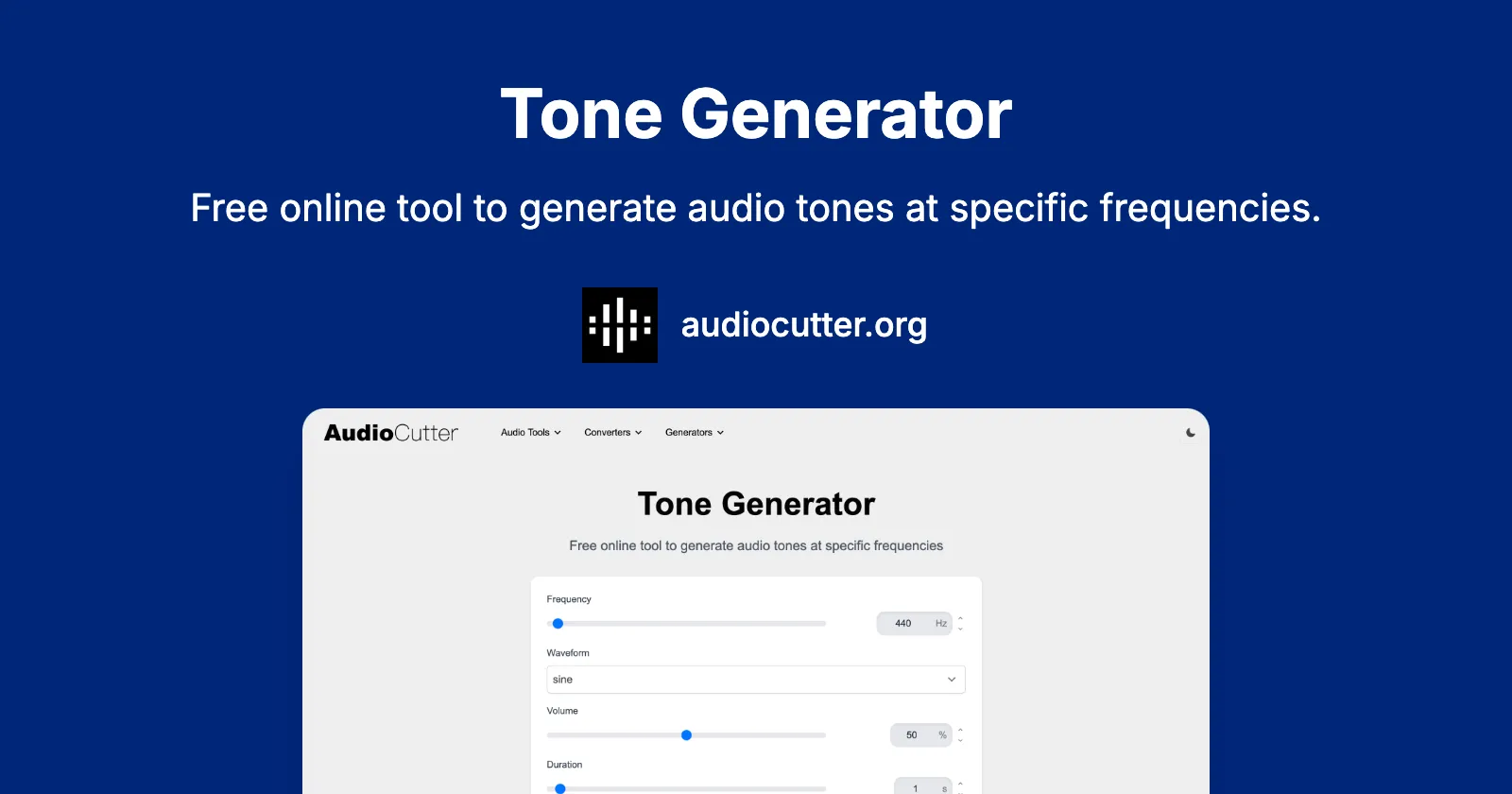 Professional Tone Generator & Audio Testing Tool