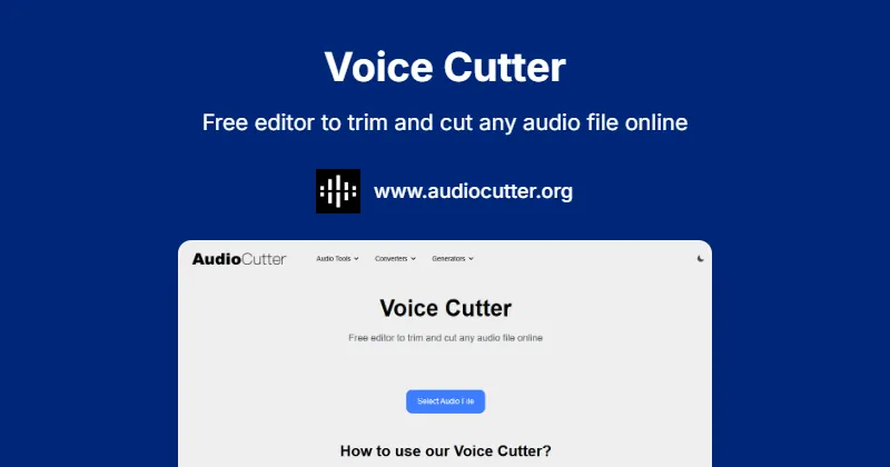 Voice Cutter: Speech Audio Processing Platform